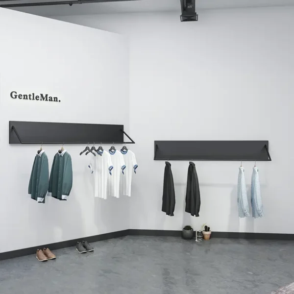 Store Fitting Mastery: Stainless Steel Wall Mounted Clothes Rack for ...