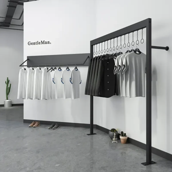 Store Fitting Mastery: Stainless Steel Wall Mounted Clothes Rack for ...