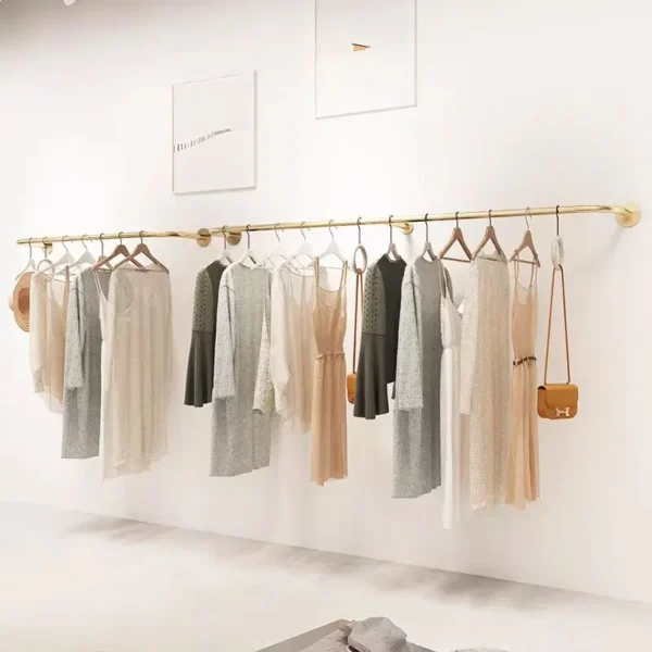 Store Fitting Mastery: Stainless Steel Wall Mounted Clothes Rack for ...