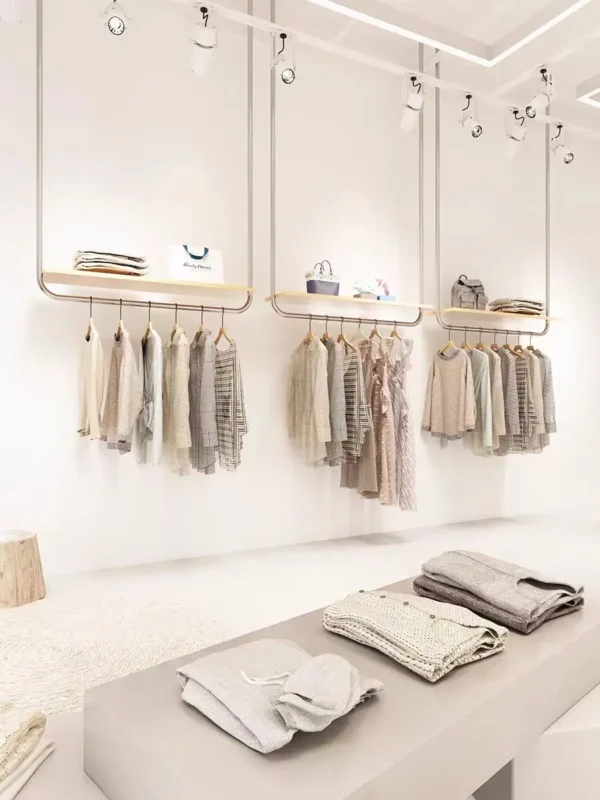 Store Fitting Mastery: Stainless Steel Wall Mounted Clothes Rack for ...